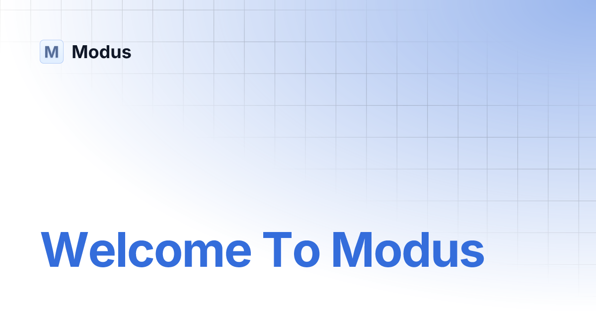 Welcome To Modus | Modus
